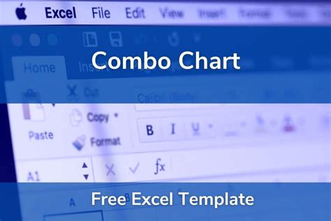 Combo Line And Area Chart Excel Template Financial Analyst