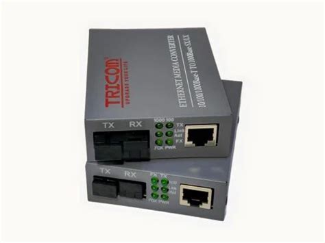 Tricom Fiber Media Converter Single Mode Single Fiber Giga Km At Pair New Delhi Id