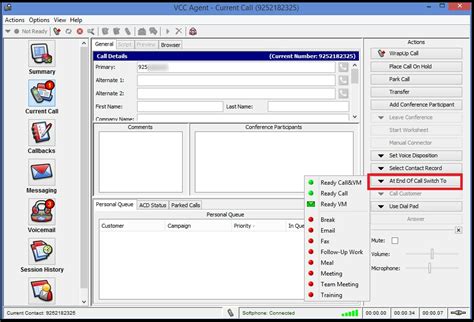Vcc Switch To Not Ready Status Right After The Call Ends