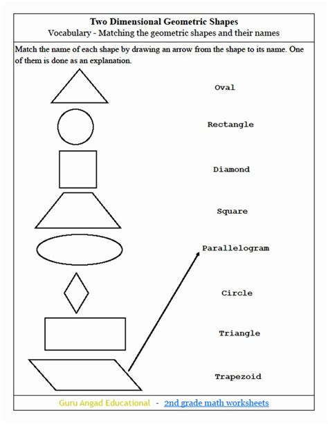 Worksheet 2 Dimensional Shapes