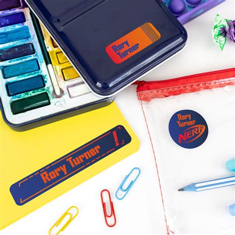 Nerf Name Labels School Name Labels Stickerscape
