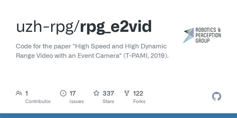 Issues · Uzh Rpgrpge2vid · Github