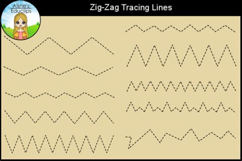 Zig Zag Tracing Lines Graphic By Aisne S Educlips Creative Fabrica