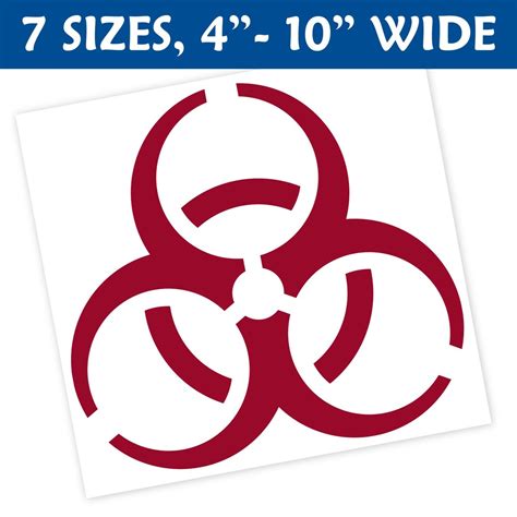 Biohazard Symbol Decal Biohazard Helmet Sticker Biohazard Symbol