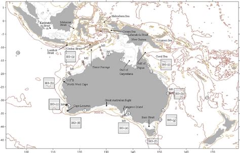 Model Domain Showing Bathymetry And Locations Of Model Validation