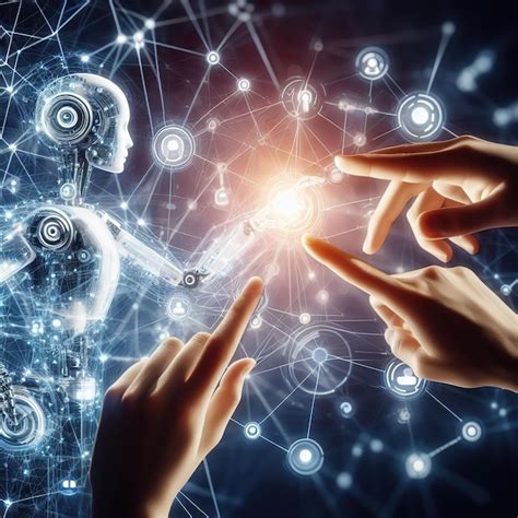 Premium Photo Robot Reaches Human