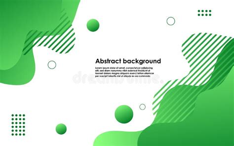 Modern Green Gradient Color Liquid Abstract Background And Fluid Shape Composition Stock Vector