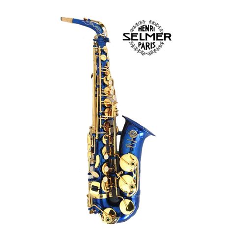 Eb Alto Saxophone Tone Alto Sax Blue Gold Key High F Tone Gold