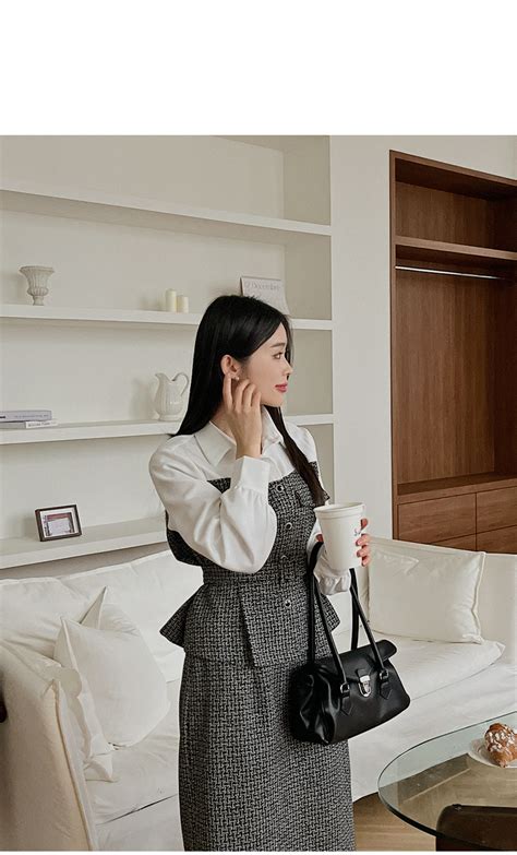 Made 위벳 트위드 블라우스스커트 투피스set 44~110 ♥핫핑♥