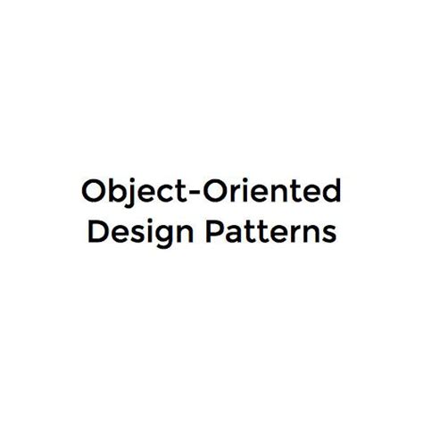 Introduction To Oop Design Pattern