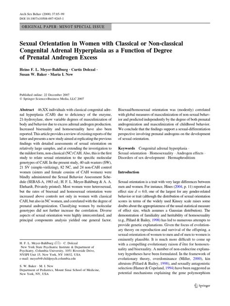 Arch Sex Behav 2008 85 99 Pdf Sexual Orientation Bisexuality