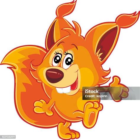 귀여운 빨간 다람쥐 캐릭터 흰색 배경에 고립 된 개체 벡터 일러스트 레이션 가공의 인물에 대한 스톡 벡터 아트 및 기타 이미지 가공의 인물 갈색 귀여운 Istock