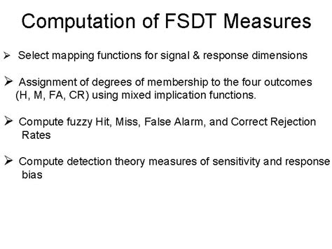 Origins Of Signal Detection Theory Problem In Psychophysics
