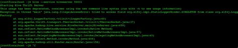 解决hive exception in thread main java lang illegalaccesserror hive show databases exception