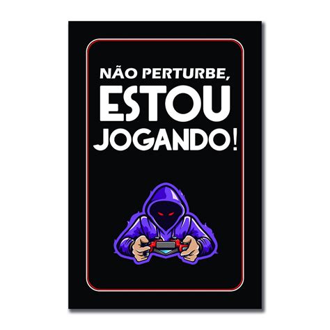 Placa Decorativa Nerd Geek Aviso Não Pertube Estou Jogando Kiaga