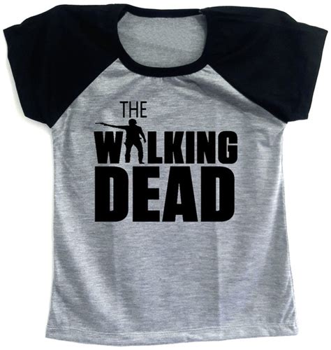 Camiseta Raglan Baby Look Mescla The Walking Dead Elo7