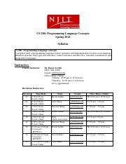 CS 280 Programming Language Concepts Syllabus Overview Course Hero