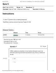 Quiz CISC B Spring Prin Of Cybersecurity Cyb Warfare Pdf PM