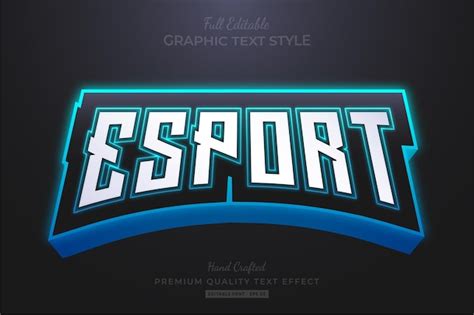 Premium Vector Esport Team Glow Neon Editable Text Effect Font Style