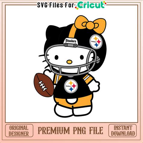 Steelers Hello Kitty Helmet Png Pittsburgh Steelers Png Nfl Png Svg