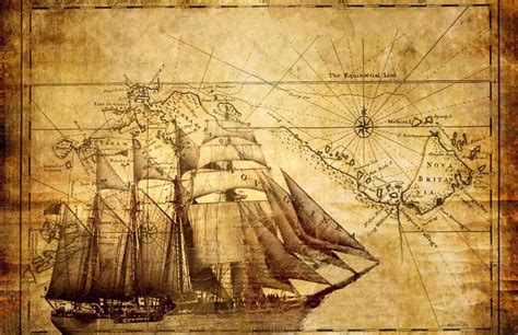 Classic Sailing Ships Map Wall Poster In X In Fast Shipping Ebay