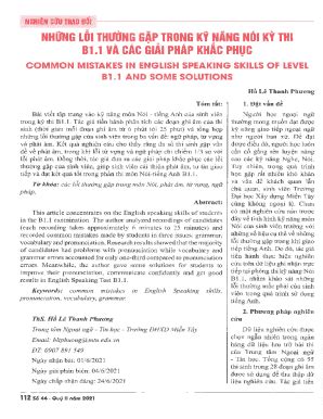 Fillable Online Nhng Li Thng Gp Trong K Nng Ni K Thi Fax Email Print Pdffiller