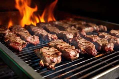 Grilled Lamb Chops Under Temperature Inspection Stock Illustration