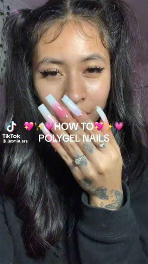 𝜗𝒞 Polygel Nail Tutorial Tips Polygel Nails Gel Nails Diy Nail