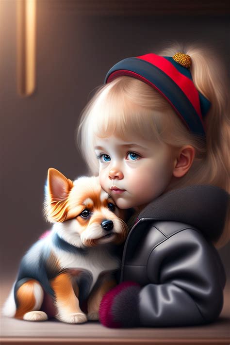 Ai产生的 女孩 小狗 Pixabay上的免费图片 Pixabay