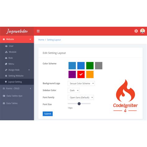 jual aplikasi source code admin template dashboard codeigniter 4 ci4 shopee indonesia