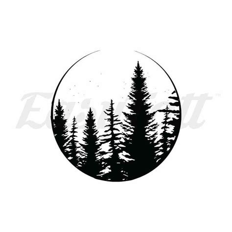 Forest Circle Extra Small Includes 2 3cm X 3cm Circle Tattoo