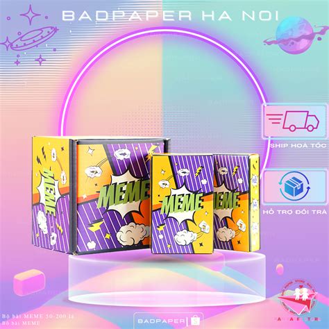 Mua Bộ Bài Meme 50 200 Lá Chơi Vui Quên Lối Về Boardgame Meme Hài Hước