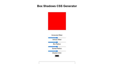 Box Shadow Css Generator