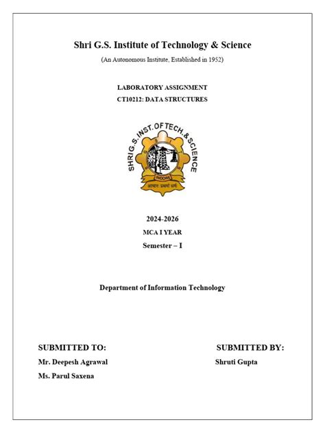 Data Structure Assignment Shruti Gupta Pdf Queue Abstract Data Type Data Structure