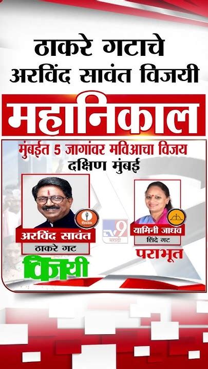Loksabha Election Result 2024 दक्षिण मुंबईत ठाकरे गटाचे अरविंद सावंत