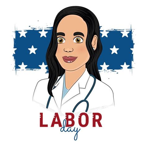 Premium Vector Isolated Female Doctor With Uniform Labor Day Vector