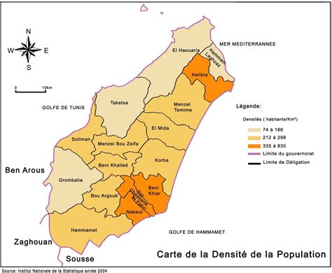 Population Et Territoire Du Gouvernorat De Nabeul