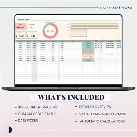 Order Tracker Google Sheets Order Form Order Management Order System For Etsy Seller Business
