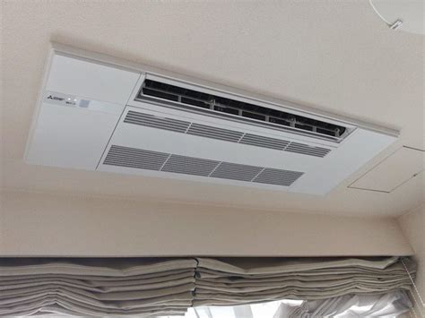 三菱電機製家庭用天井埋め込みエアコン入替え工事品川区 業務用エアコン交換取り付けはお任せエアコン総本舗
