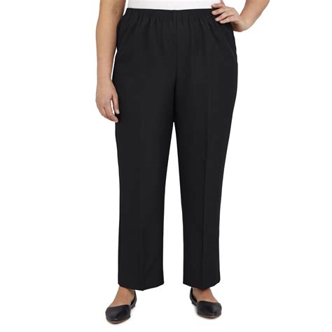 Alfred Dunner Womens Plus Size Solid Short Pant