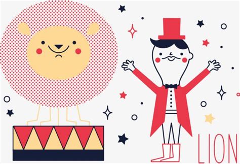 Creative Circus Lion Vector Png Images Lion Vector Circus Clipart