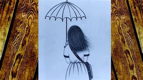 رسم بناترسومات بناتتعليم رسم بنت كيوت مع شعر طويل تحمل حقيبة خطوة