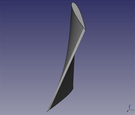 Freecad 翼形状の作成 Xsim