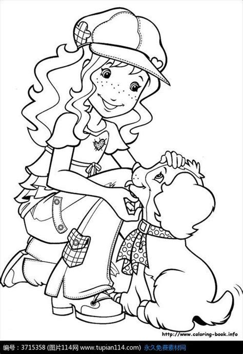 小女和狗简笔画 简笔画图片大全 普车都