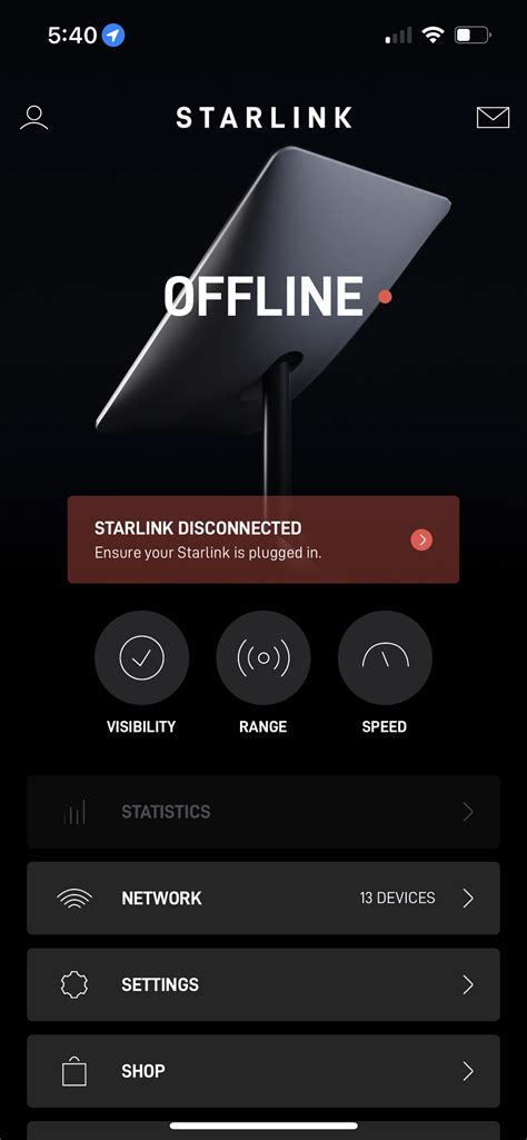 Starlink Disconnected Error Message R Starlink