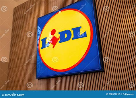 Lidl Logo On Hypermarket From German Chain Part Of Schwartz Gruppe