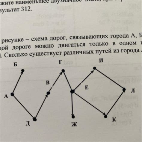 4 На рисунке схема дорог связывающих города А Б В Г Д Е Ж И К Л По каждой дороге