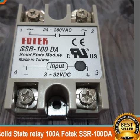 Jual SSR Solid State Relay 100A Fotek SSR 100DA 100 Ampere 24 380V 220V AC Shopee Indonesia