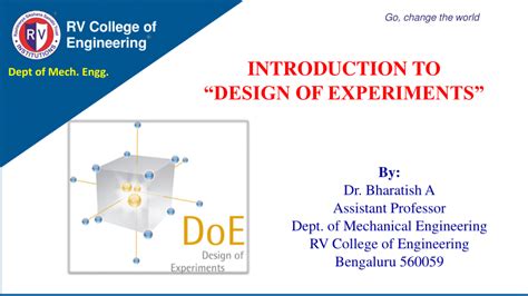 Pdf Introduction To Design Of Experiments