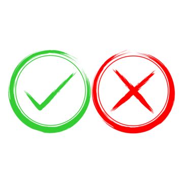 Agree And Brush Negative Check Mark Icon Vector Checklist Check